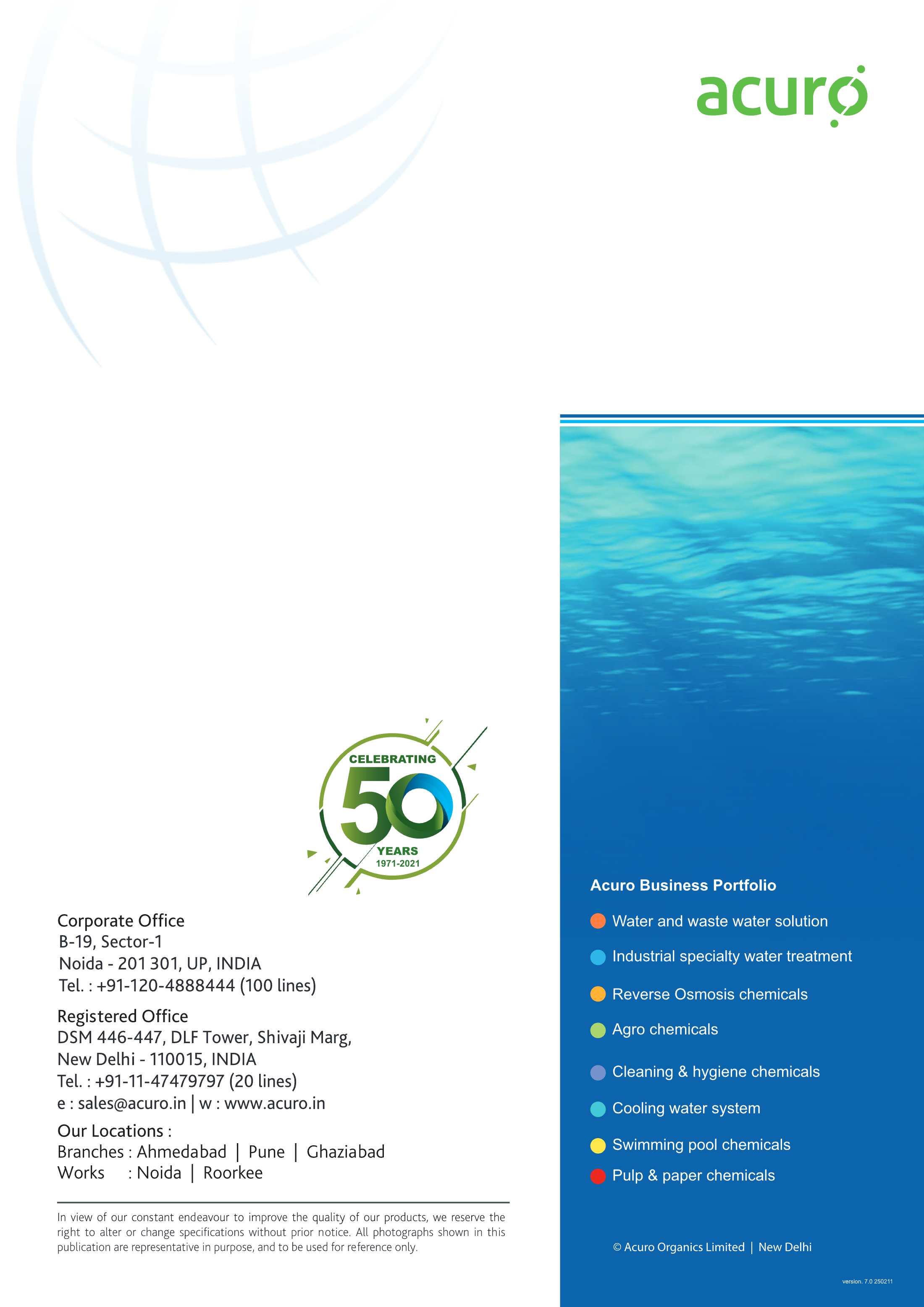 Acuro Organics Limited - Product Profile